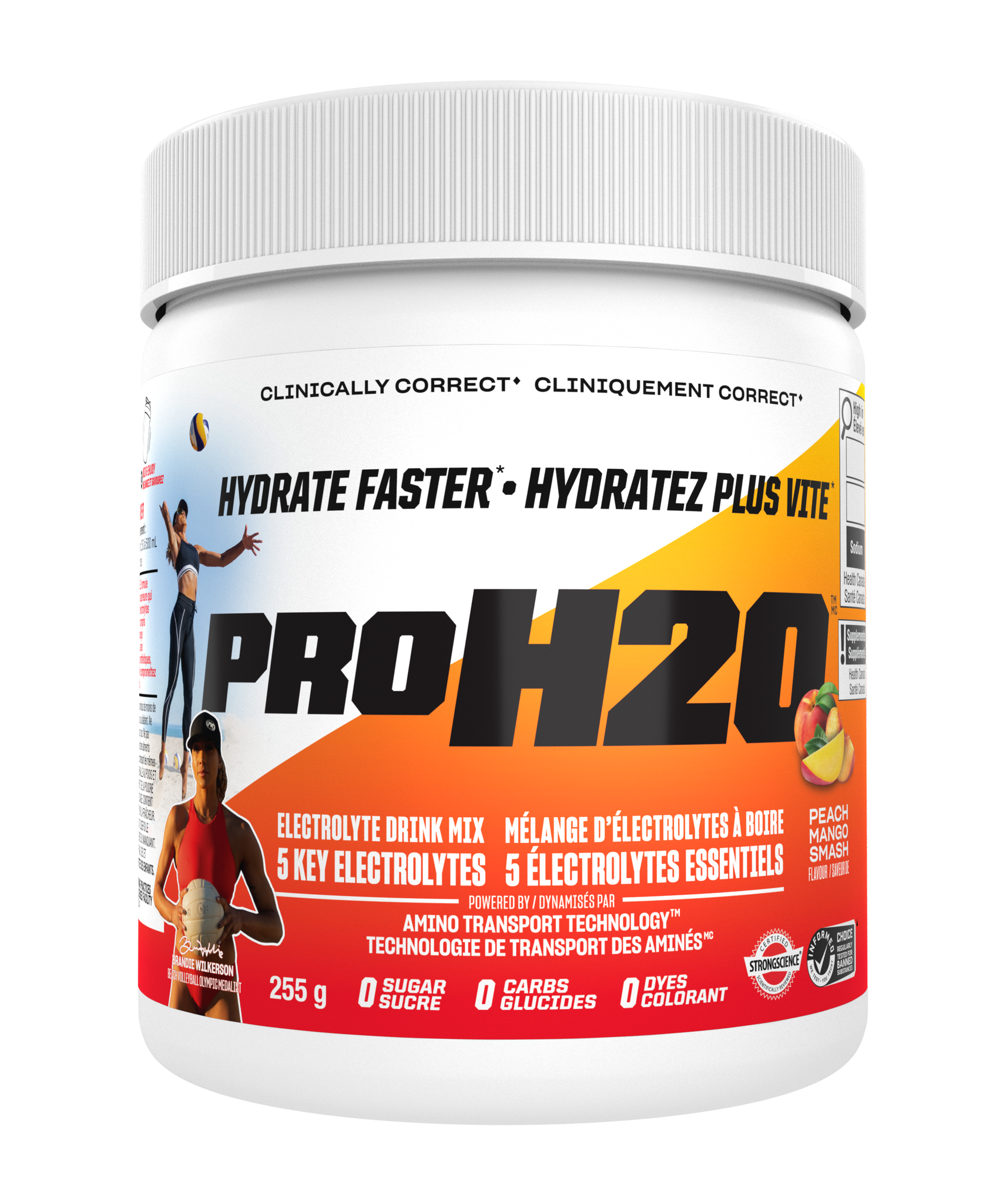 PVL PROH2O Electrolyte Mix Peach Mango 255g | Health Essentials Canada