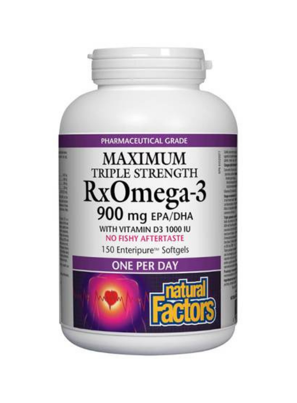 Natural Factors RxOmega-3 Triple Strength 150 softgels – Health Essentials