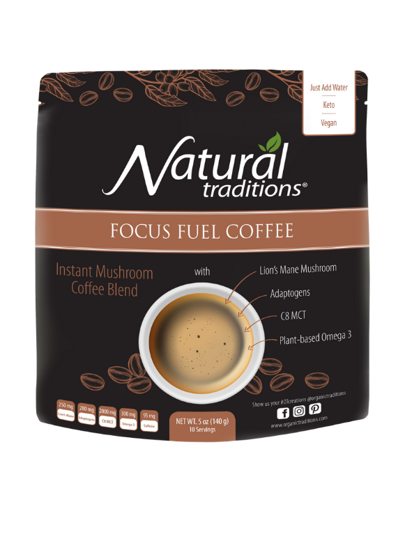 Organic Traditions Focus Fuel Coffee 140g – Health Essentials