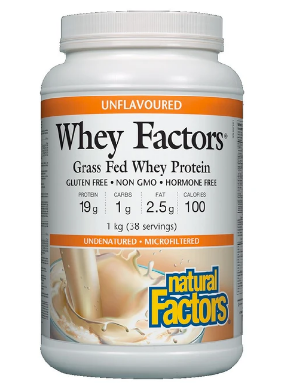 Natural Factors Whey Factors Unflavoured 1kg – Health Essentials